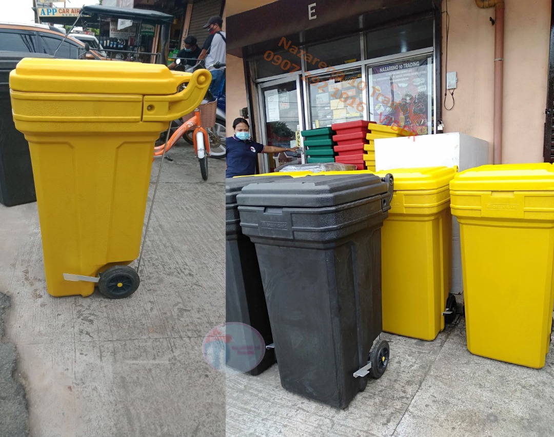 Roller king trash bin w/wheels 150Liters 533, Commercial & Industrial ...