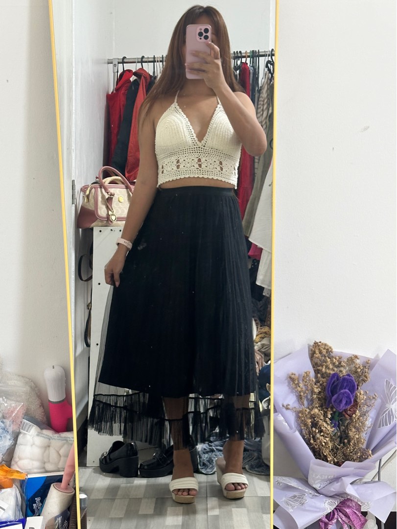 Tutu Princess Like Maxi Skirt Black Dainty Coquette Skirt, Women's ...
