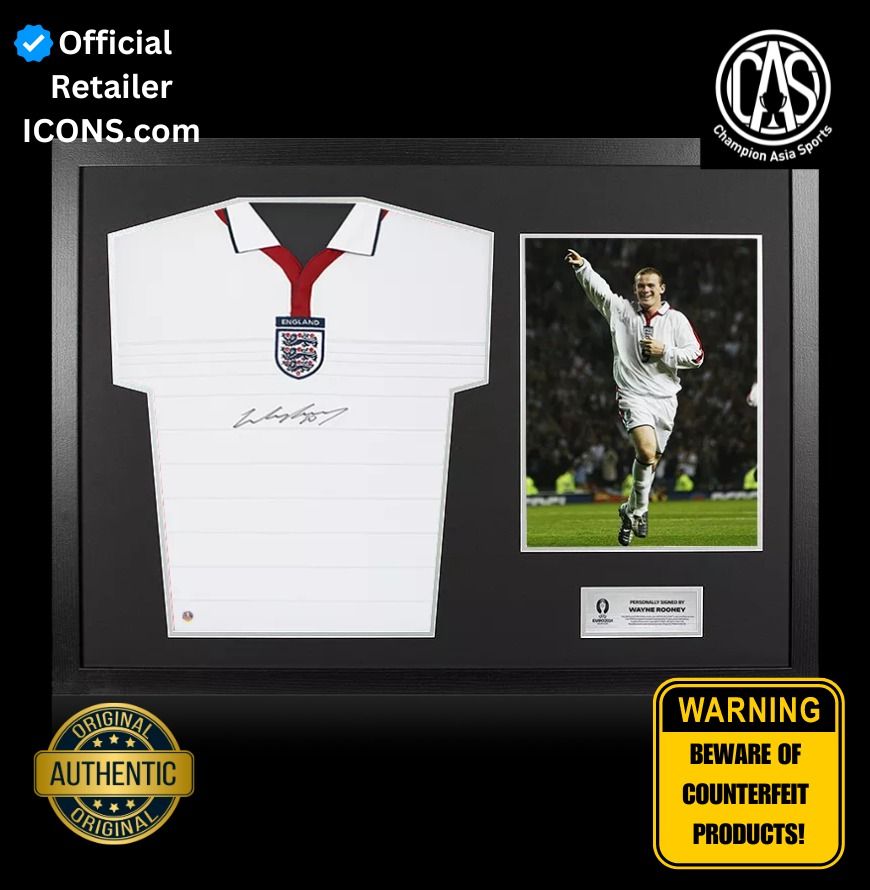 Wayne Rooney Official UEFA EURO 2024 Front Signed and Hero Framed ...