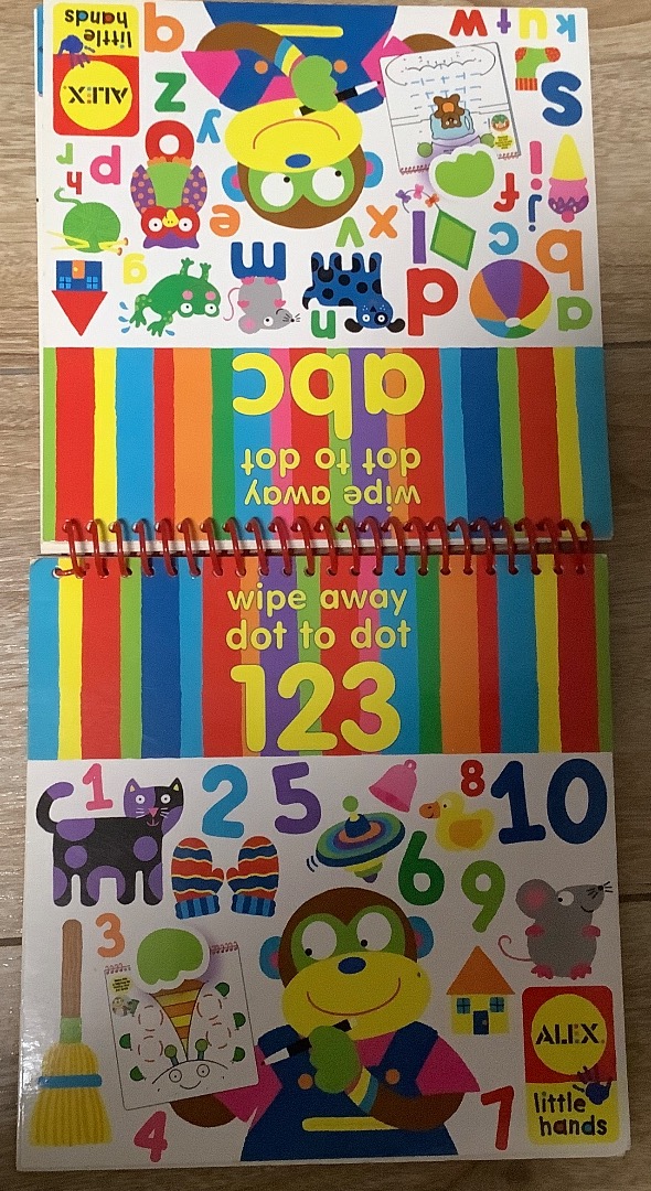 Wipe Away dot to dot abc & 123 (硬厚皮、使用白板筆，讓幼兒不斷重複練習), 興趣及遊戲, 書本 & 文具 ...