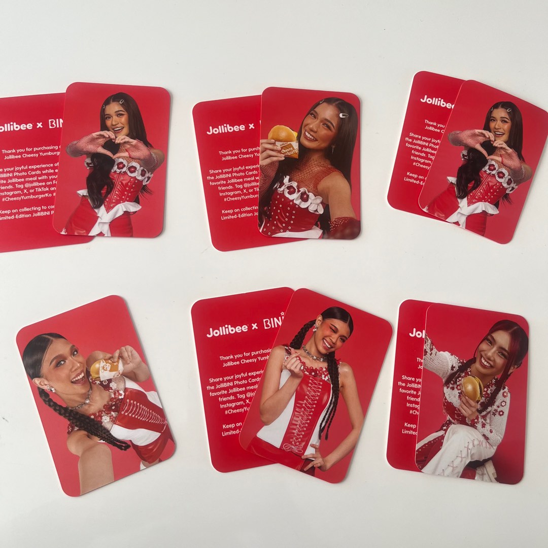 WTS Jollibini PC (Jollibee Photocards Aiah Mikha Stacey Heart Burger ...