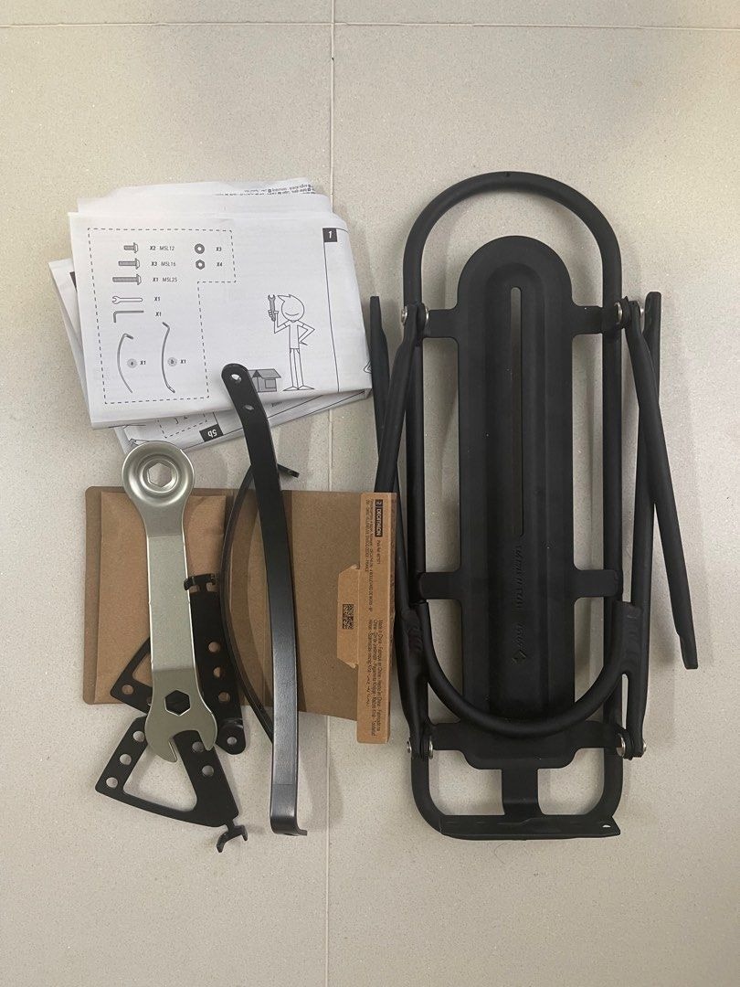 20" Ultra Lightweight Folding Bike Pannier Rack / Decathlon, Sports ...