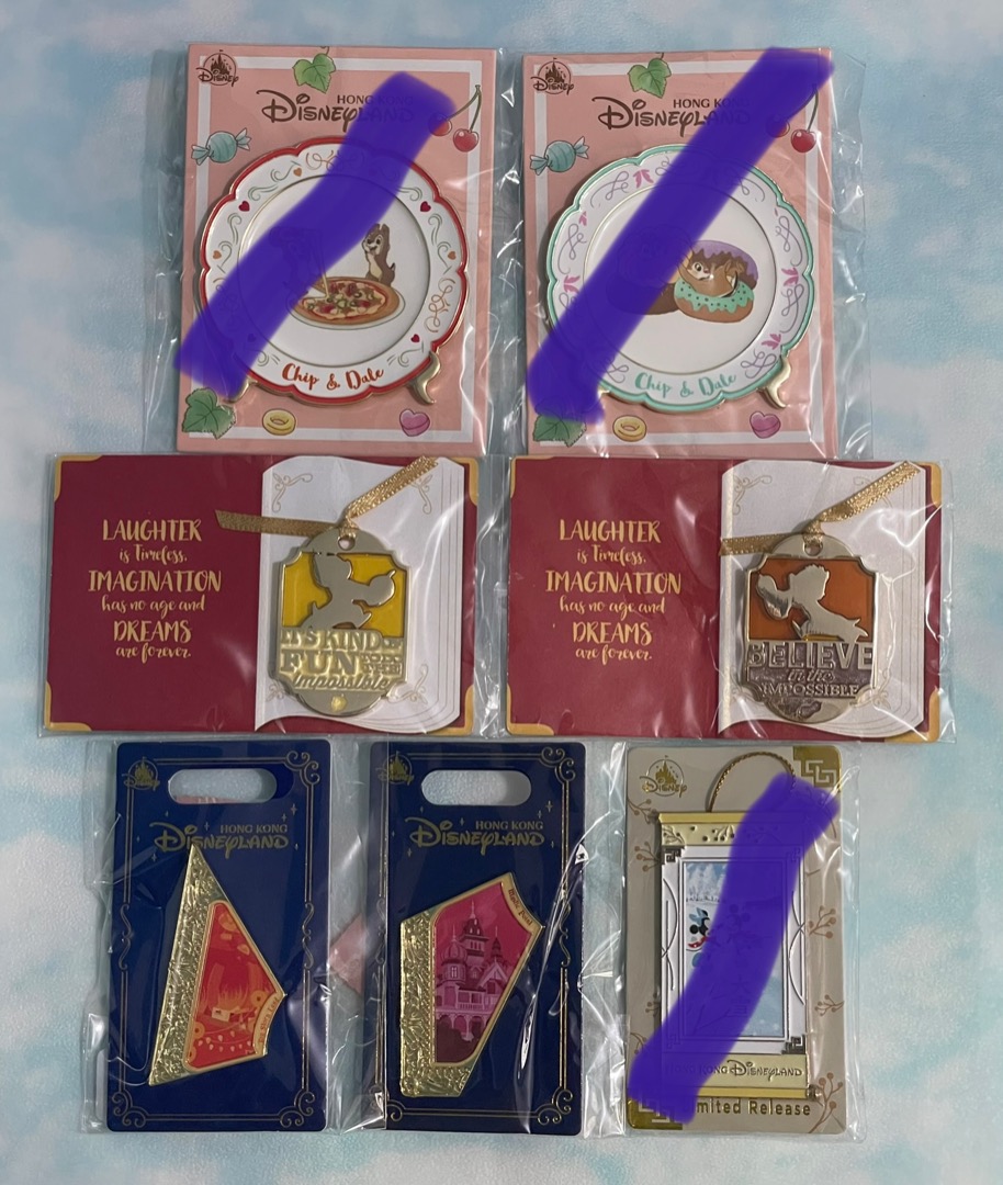 迪士尼徽章 Disney Pin 香港迪士尼 Hong Kong Disneyland 換購徽章系列2022, 2024 Redemption ...