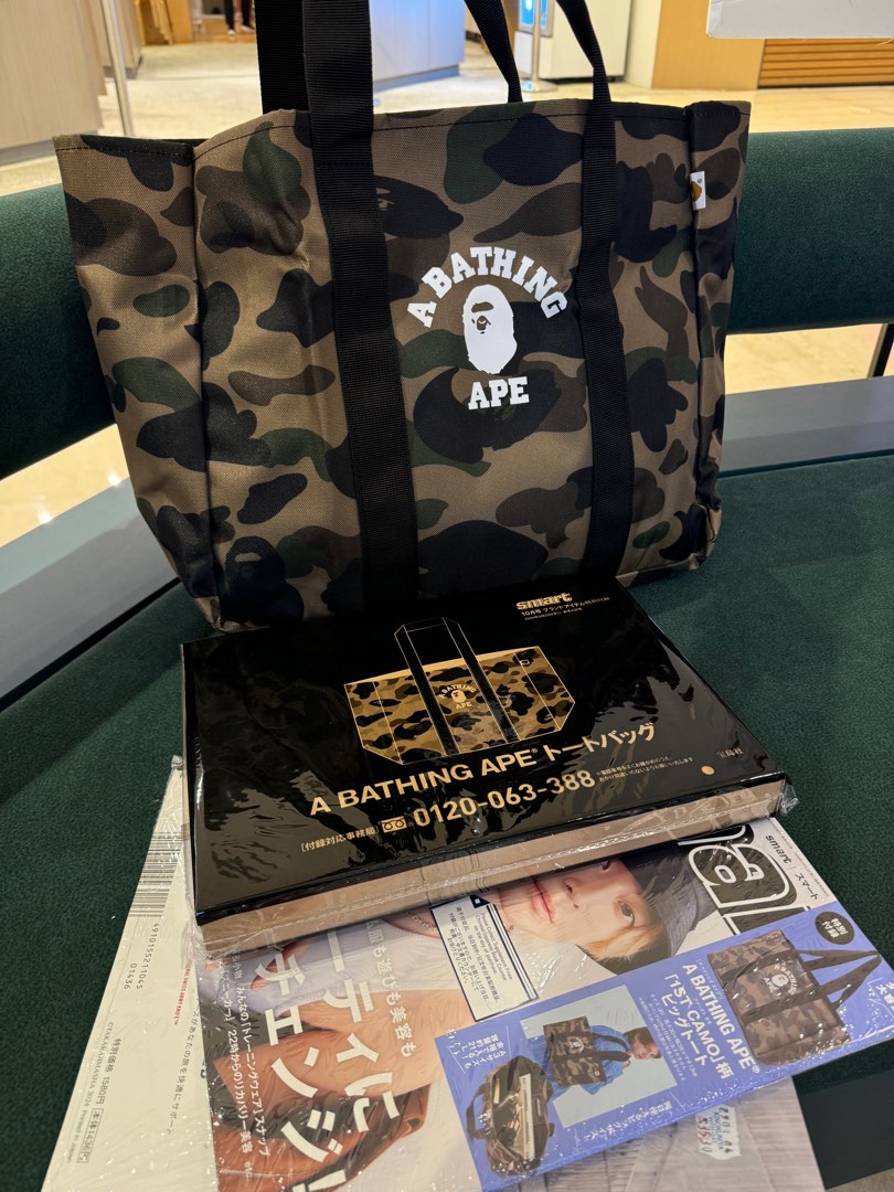A bathing ape tote bag(smart edition), Luxury, Bags & Wallets on Carousell