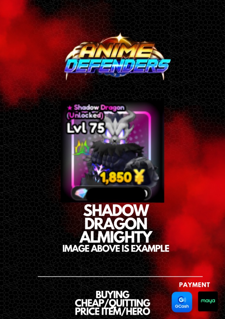 Almighty Shadow Dragon, Video Gaming, Gaming Accessories, In-Game Products on Carousell
