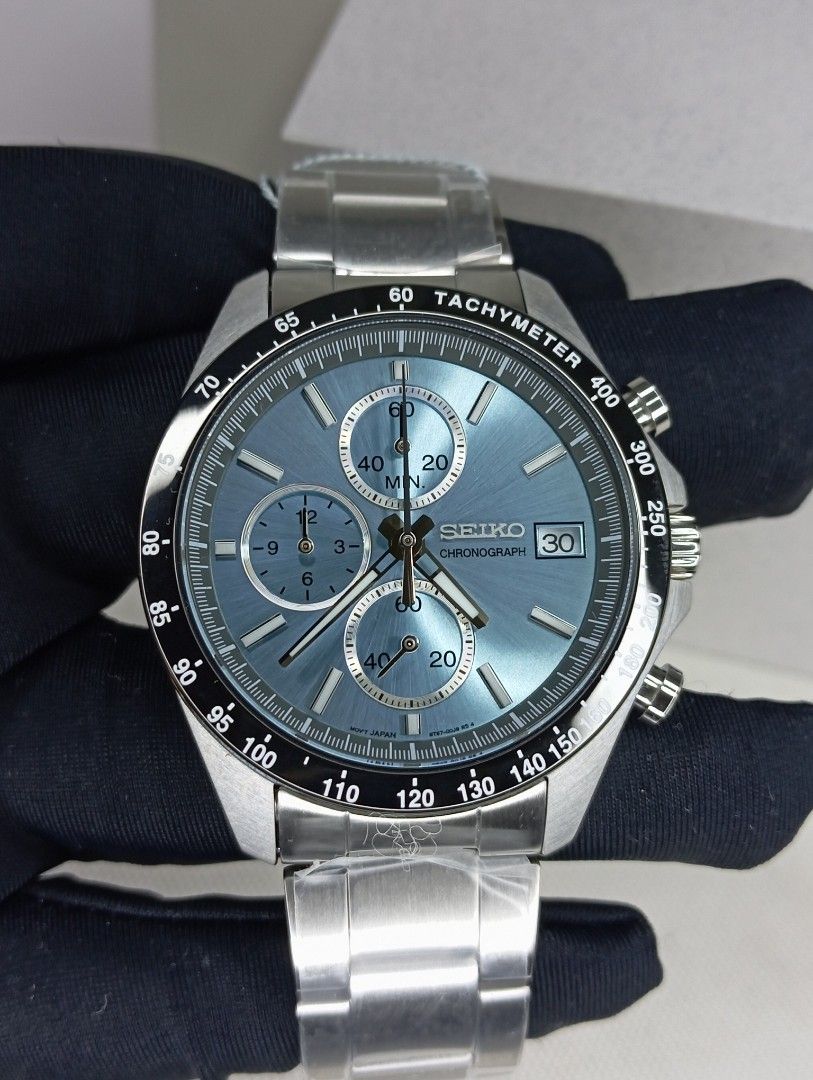 Brand New Seiko "Ice Blue" Spirit Chronograph SBTR029, Men's Fashion ...