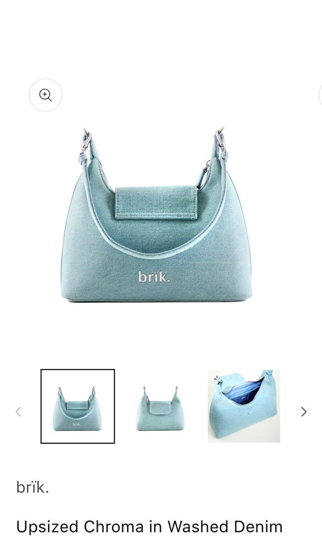 BRIK UPSIZE CHROMA IN WASHED DENIM, Women's Fashion, Bags & Wallets ...
