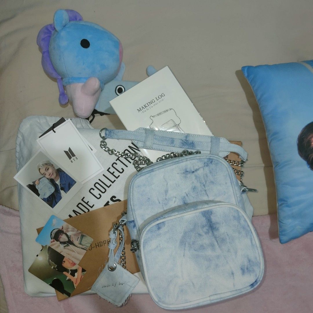 RUSH Artist Made merch JHope SBS denim bag Collectors item From weverse ...