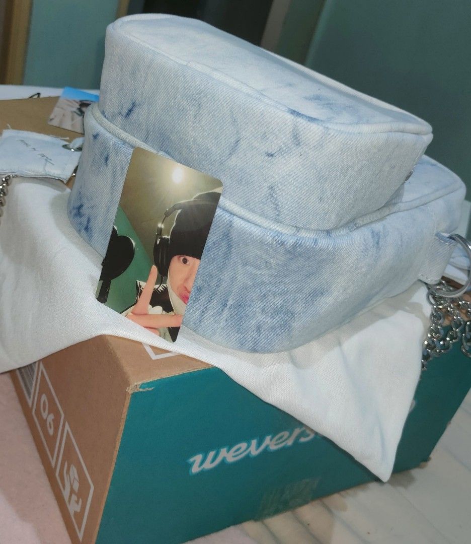 RUSH Artist Made merch JHope SBS denim bag Collectors item From weverse ...