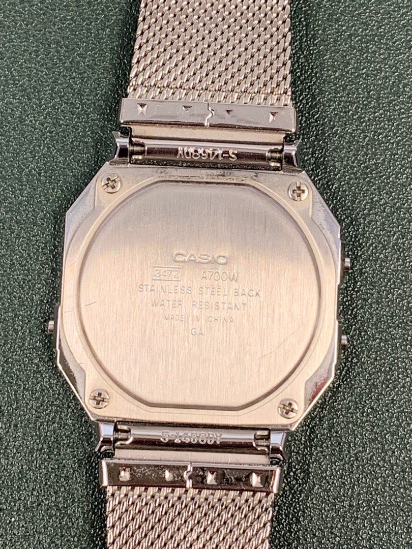 Casio A700WM-7A Digital Unisex Watch Retro Stainless Steel LED A700 ...