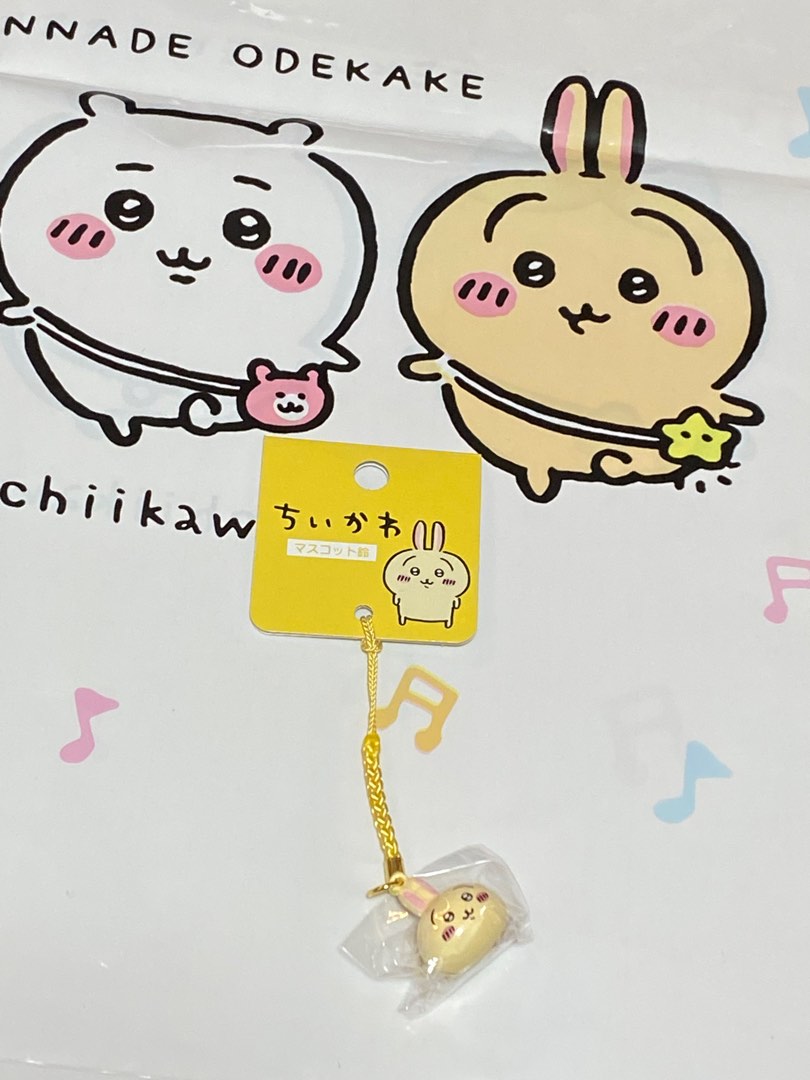 chiikawa 掛繩 兔仔 Chiikawa 鈴鐺掛飾 usgai, 興趣及遊戲, 玩具 & 遊戲類 - Carousell