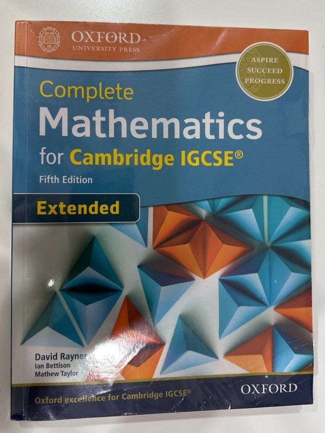Complete Mathematics for Cambridge IGCSE - 5th Edition (Extended) by David Rayner, et al ...