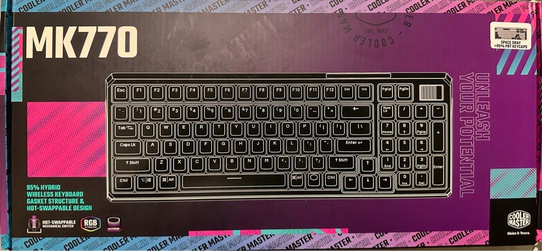 Cooler Master MK 770 Mechanical Keyboard| Hot Swappable | Wifi, Bluetooth, USB-C | East Side ...