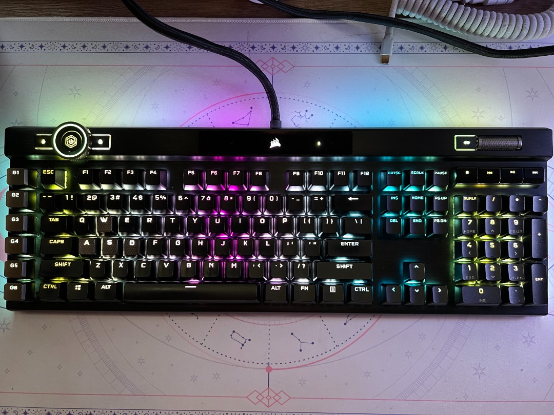Corsair K100 RGB Optical-Mechanical Gaming Keyboard (Corsair OPX ...