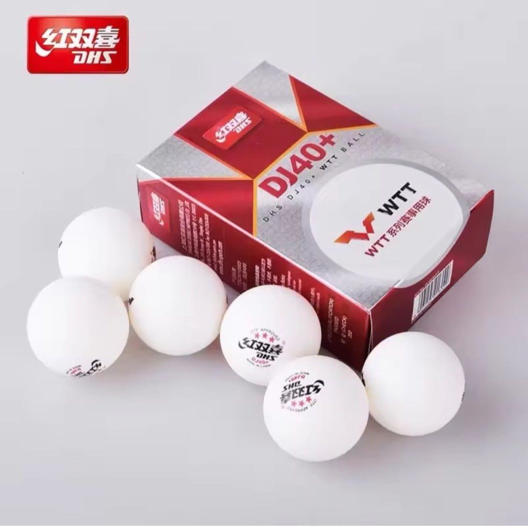 DHS DJ40+ WTT Bola Ping Pong Original Table Tennis Tournament Gred, Sports Equipment, Sports ...
