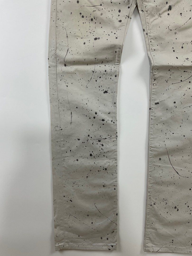 Dior Homme Paint Splatter Pants, Men's Fashion, Bottoms, Chinos on ...