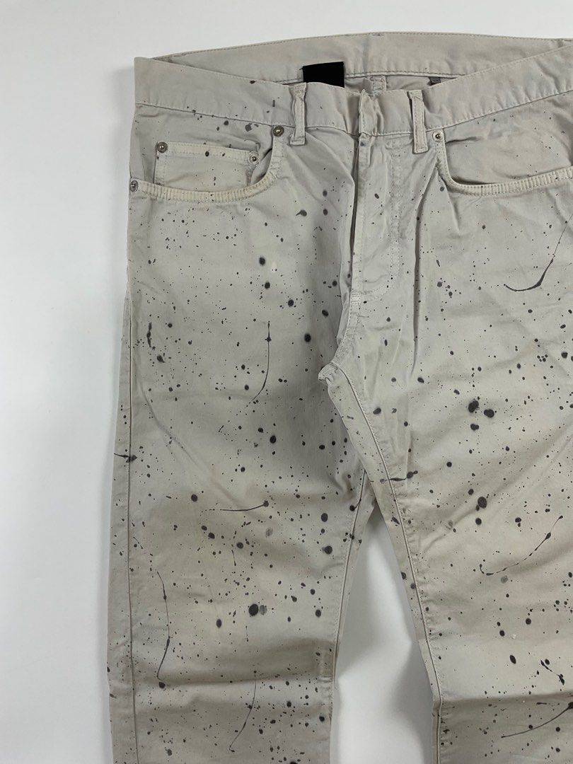Dior Homme Paint Splatter Pants, Men's Fashion, Bottoms, Chinos on ...