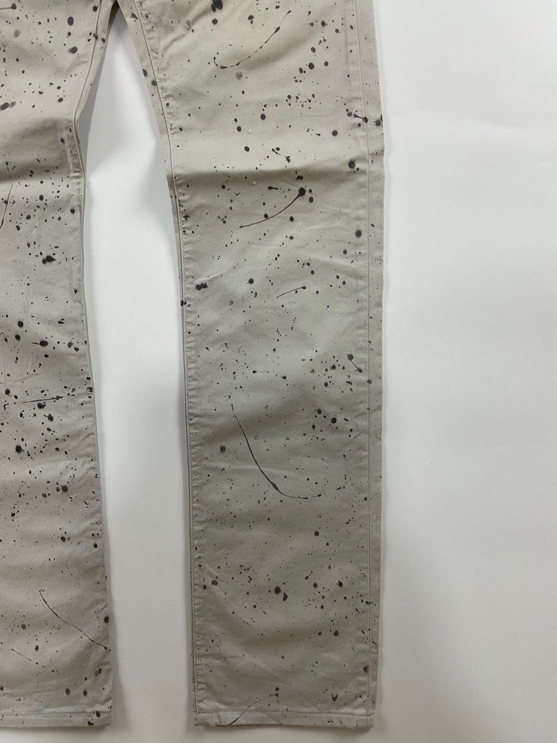 Dior Homme Paint Splatter Pants, Men's Fashion, Bottoms, Chinos on ...