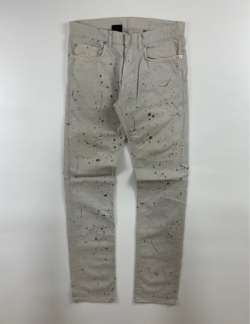 Dior Homme Paint Splatter Pants, Men's Fashion, Bottoms, Chinos on Carousell