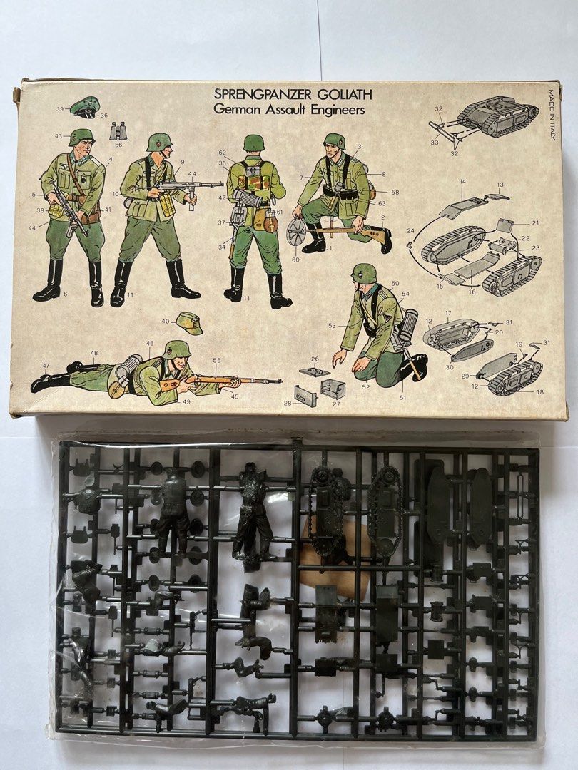 ESCI 1/35 German assault engineers 二戰德軍突擊工兵隊, 興趣及遊戲, 玩具 & 遊戲類 - Carousell