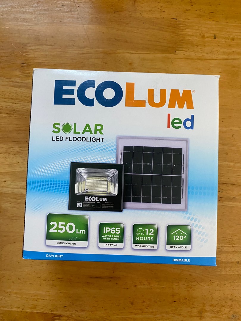 Firefly Ecolum Solar Light Outdoor Flood Light 25W, Furniture & Home ...