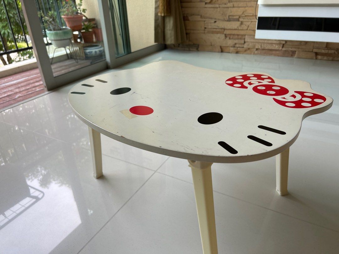 Hello Kitty Small table with foldable legs, Furniture & Home Living ...