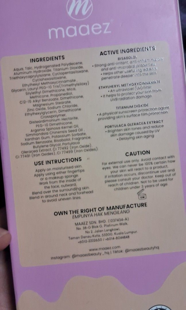 Maaez make it flow foundation snow 15g, Beauty & Personal Care, Face ...