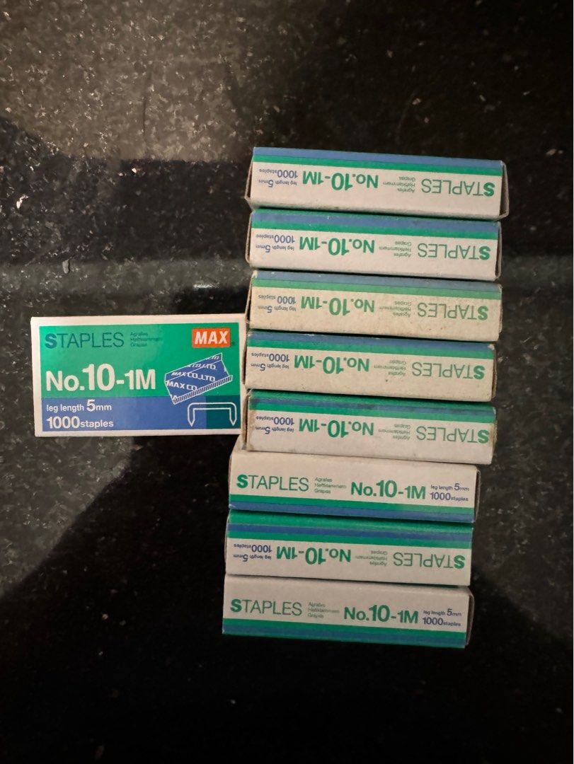 Max Staples Bullets No. 10-1m (9pcs) and staple , Hobbies & Toys ...