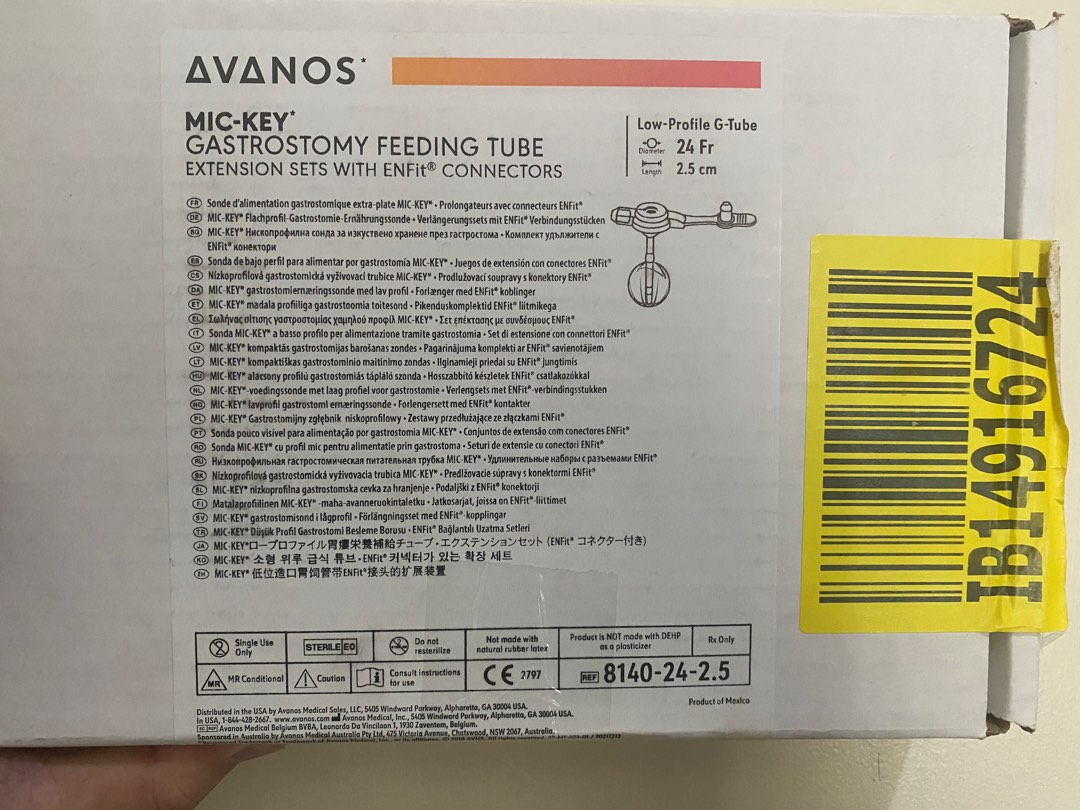 MIC-KEY Gastrostomy feeding tube, Health & Nutrition, Medical Supplies ...