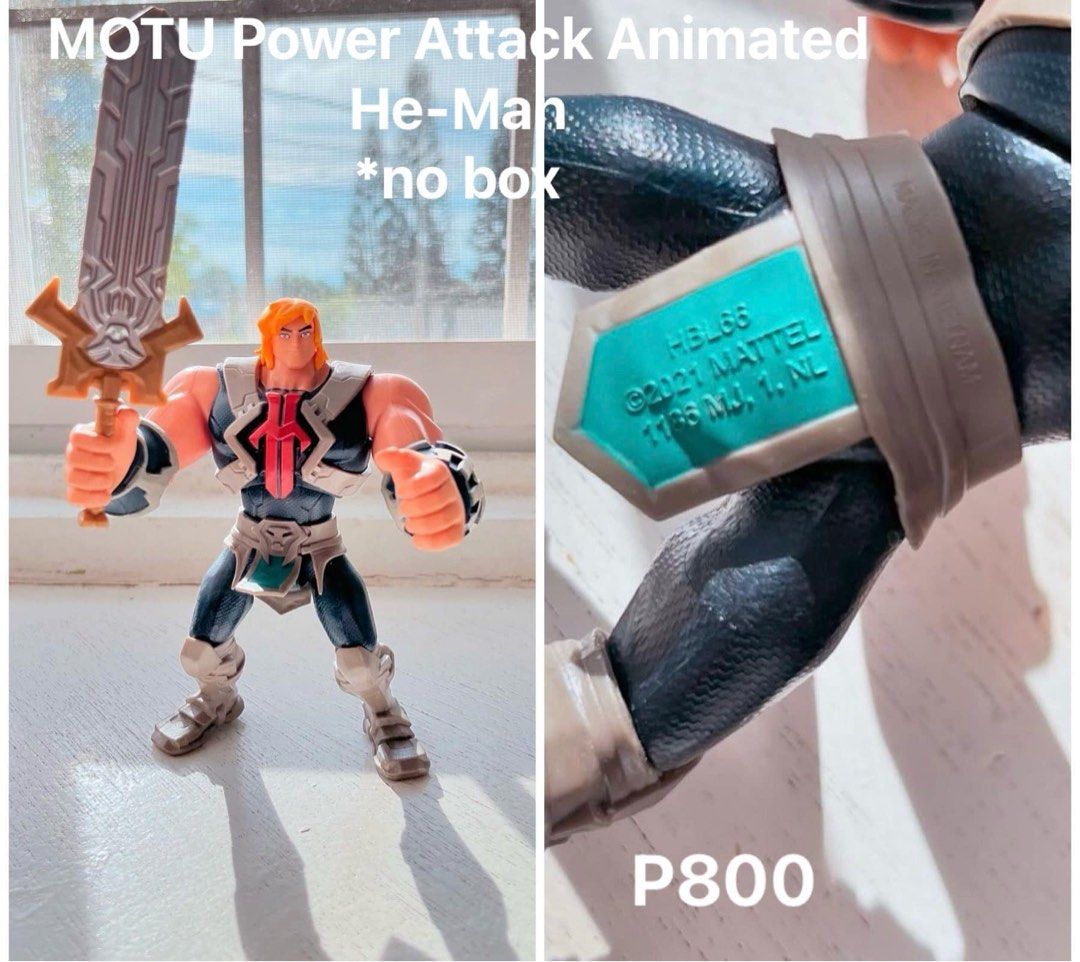 He-Man MOTU Power Attack Animated He-Man, Hobbies & Toys, Toys & Games ...