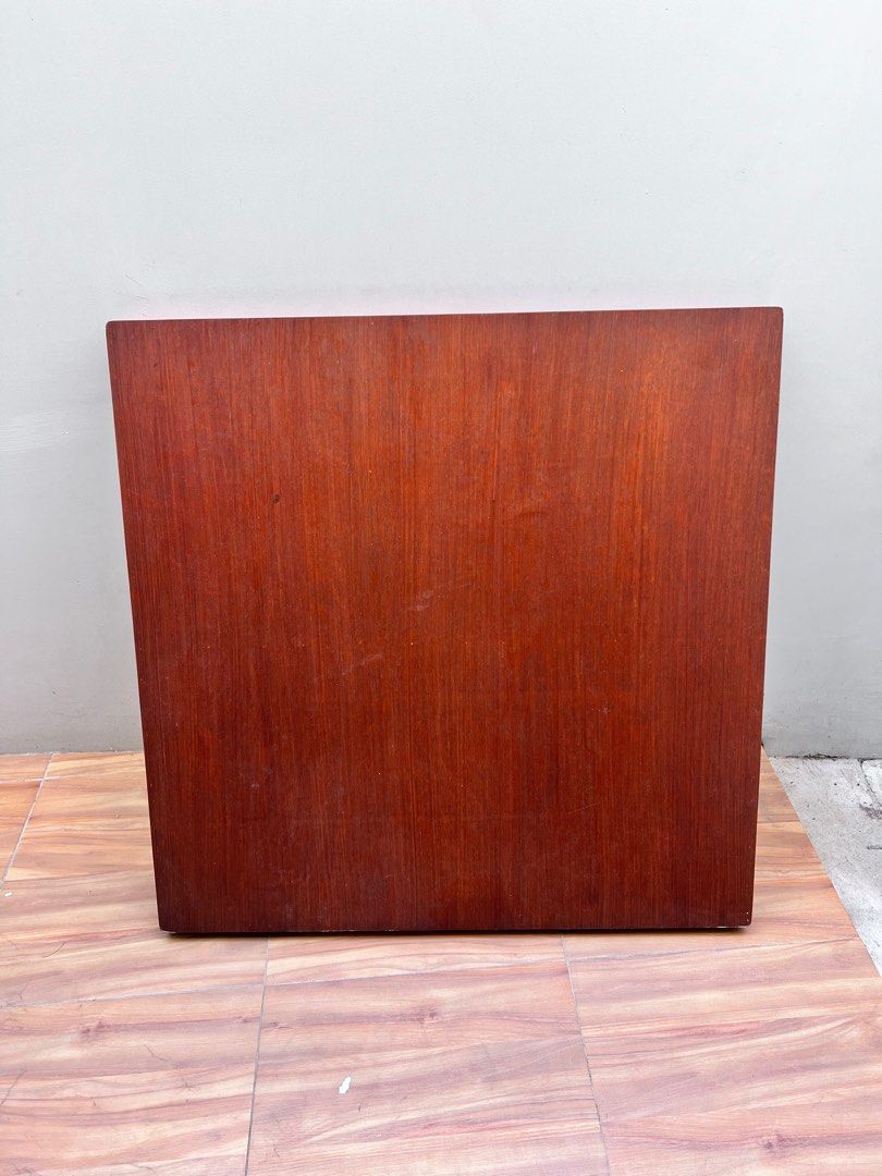 [New] Meja makan belajar Jepang Lesehan Kayu Lipat 100x100, Perabotan ...