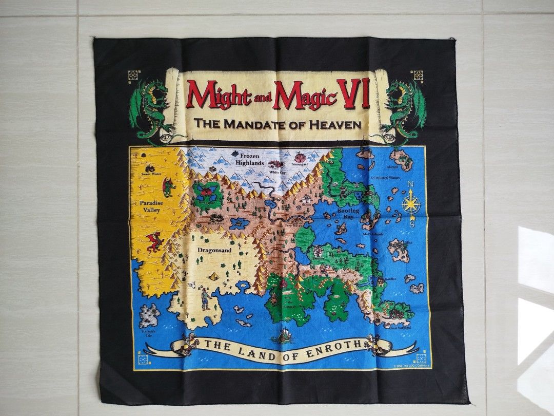 (New) Might and Magic VI: The Mandate of Heaven Cloth Map, Video Gaming ...