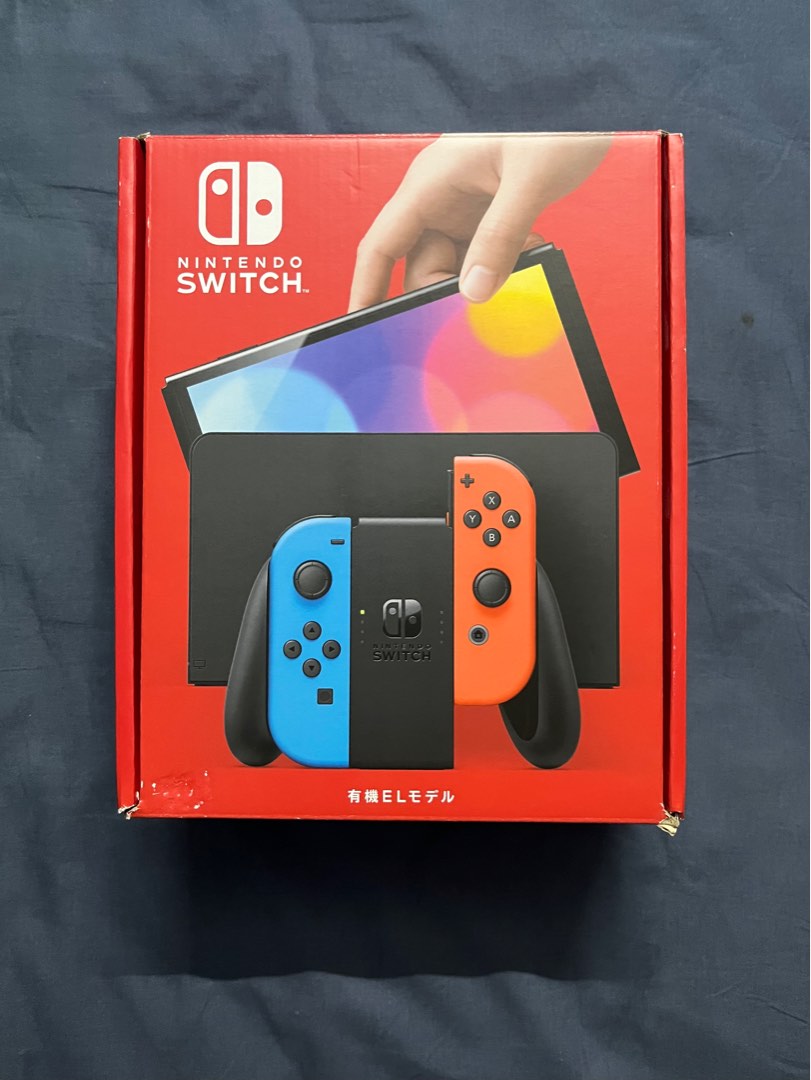 Nintendo Switch OLED (Neon Red & Blue), Video Gaming, Video Game ...