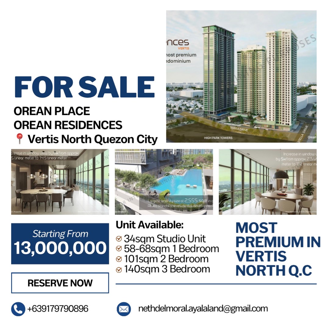 Orean Place / Residences VERTIS North Quezon City | ALVEO Ayala Land ...