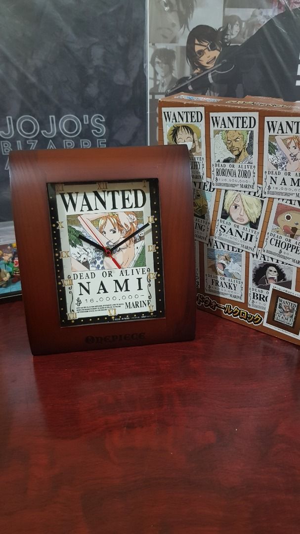 ORIGINAL ONE PIECE WOOD FRAME WALL CLOCK - Nami, Hobbies & Toys ...