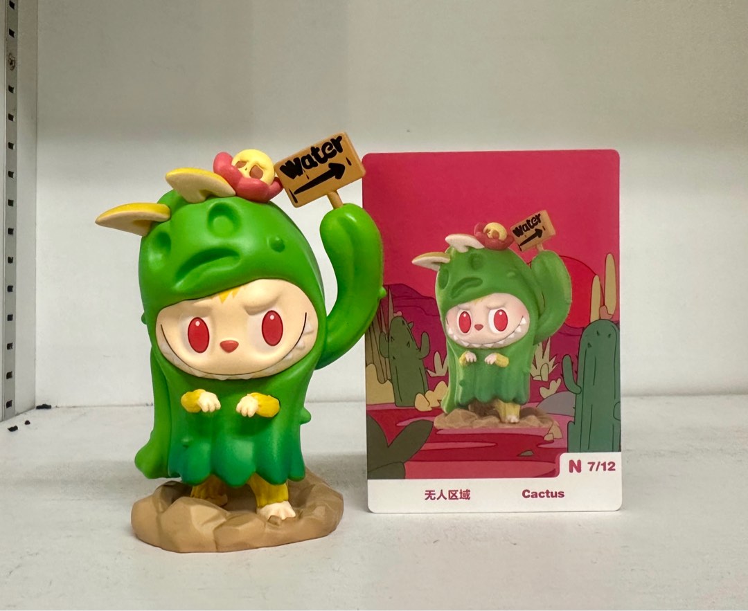 Popmart The Monster Almost Hidden- Labubu Cactus, Hobbies & Toys, Toys ...