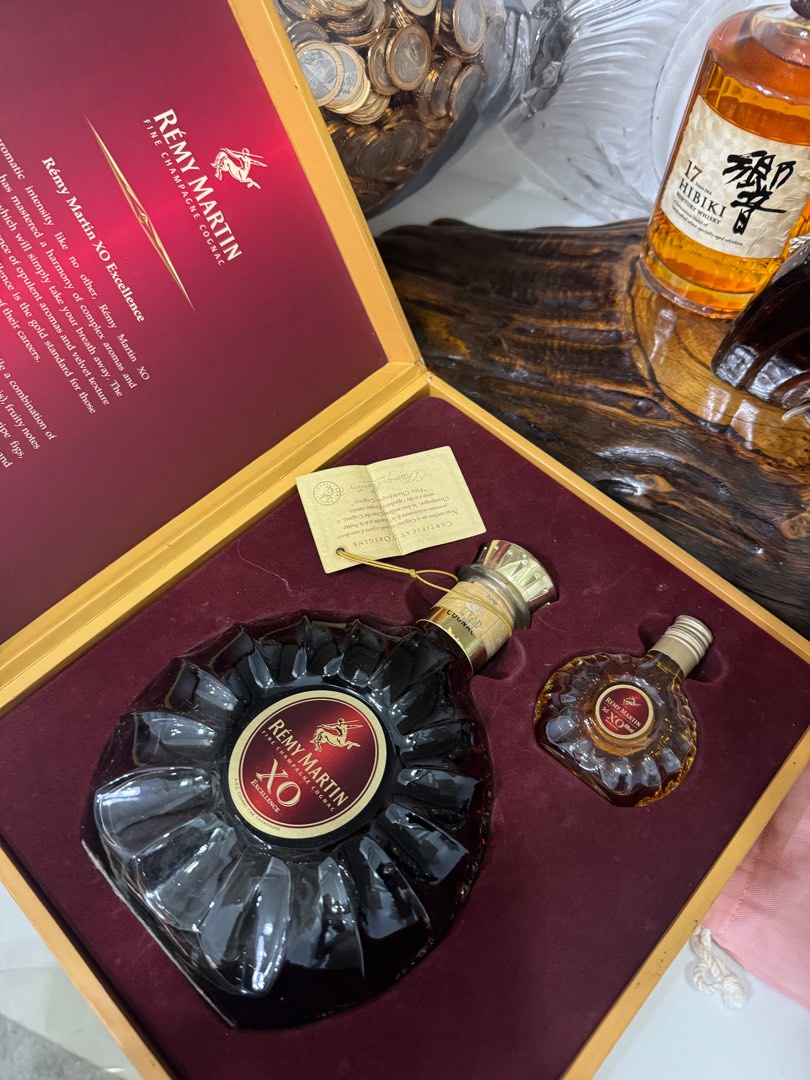 Remy Martin XO 700ml and 1500ml last price package sale (note mini bottle-open), Food & Drinks ...