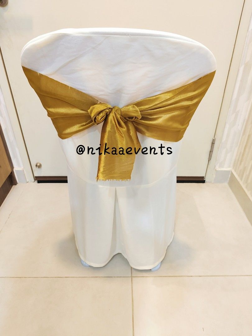 [Rental Sewa] Gold ribbon, sarung, Kerusi Plastic 3V, canopy, kanopi ...