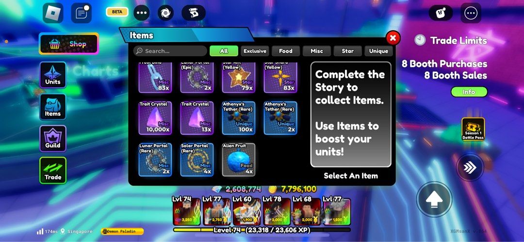 Reroll Traits Anime Defender, Video Gaming, Gaming Accessories, In-Game ...