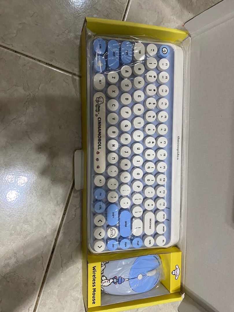 SANRIO TAPPY WIRELESS KEYBOARD set-CINAMOROLL, Video Game, Aksesori di Carousell