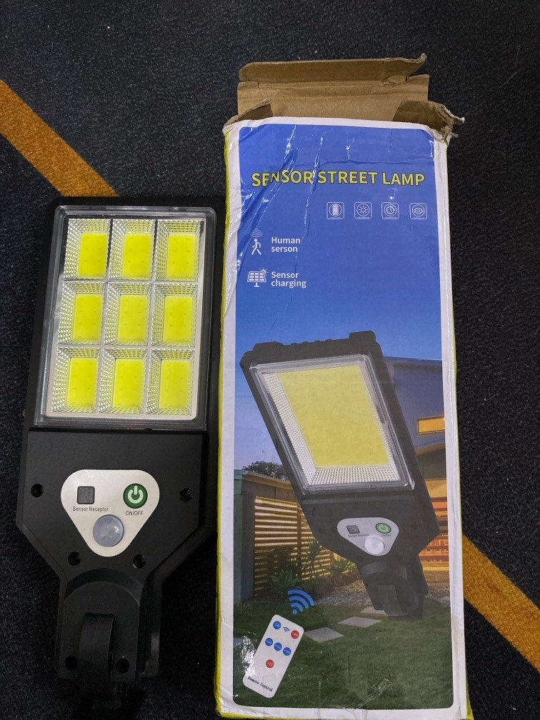 Sensor street lamp (solar), Furniture & Home Living, Lighting & Fans ...