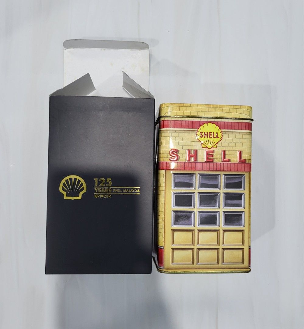 Shell Tin Canister, Hobbies & Toys, Collectibles & Memorabilia, Vintage ...