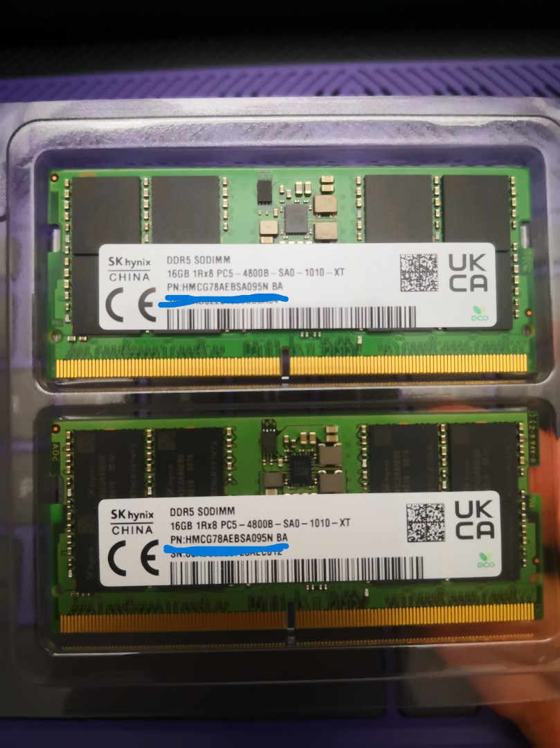 SK hynix 32GB(2x16) 4800MHz DDR5 Laptop RAM, Computers & Tech, Parts & Accessories, Computer ...