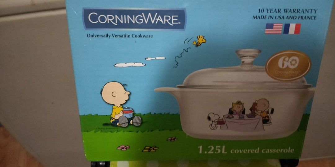 Snoopy 60th year corningware, Furniture & Home Living, Kitchenware ...