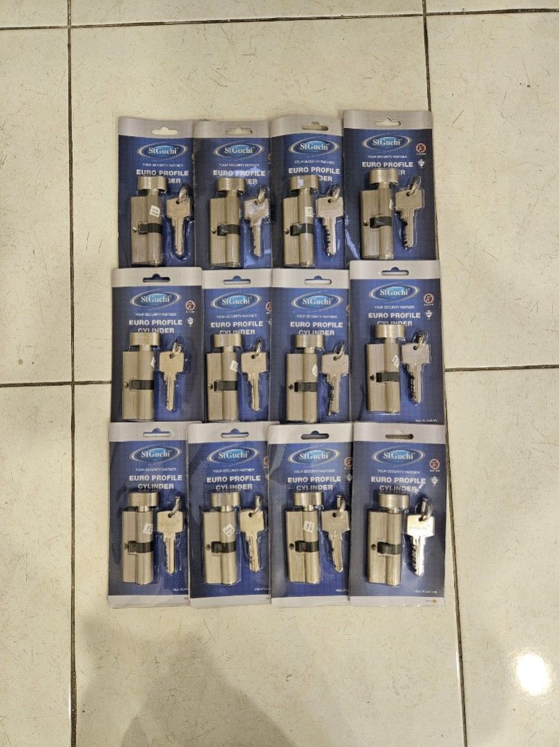 St Guchi thumbturn & key euro profile Cylinder 70mm key - 12sets ...
