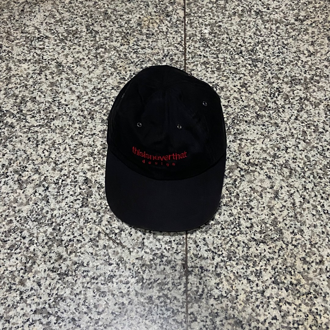 Thisisneverthat Cap 6Panel Black, Fesyen Pria, Aksesoris, Topi di Carousell