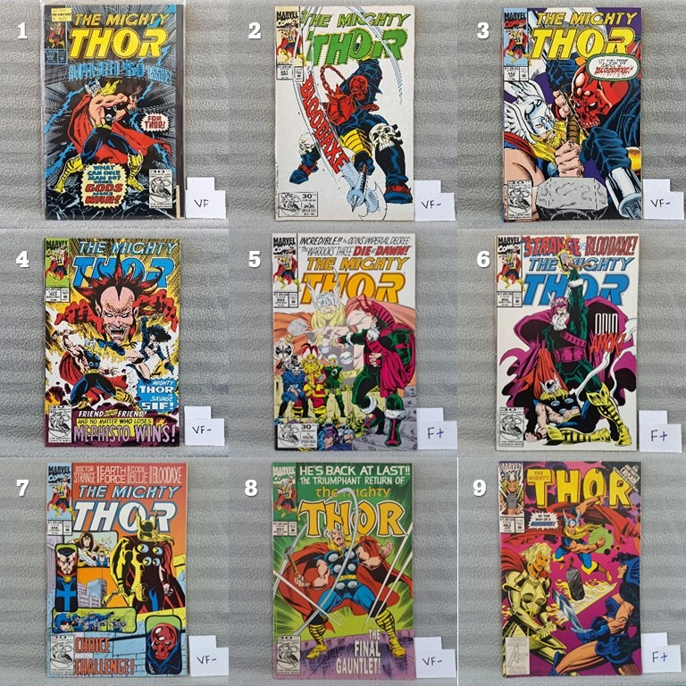 Thor #450, #451, #452, #453, #454, #455, #456, #457, #463 (Marvel ...