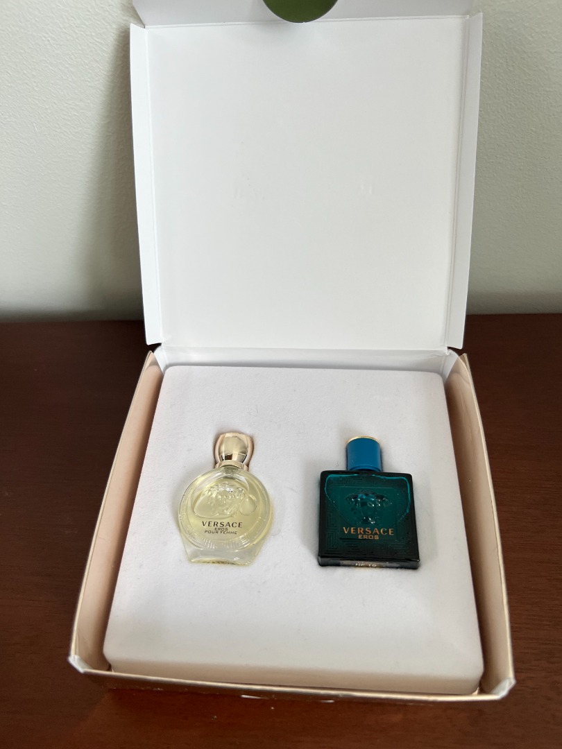 Versace Trial Kit (5 ml Eros Pour Femme Eau de Parfum & 5 ml Eros Homme ...