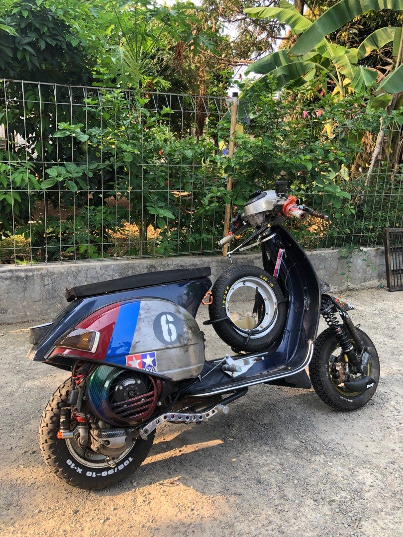 Vespa PX Exclusive 2 tahun 2003 Racing Looks Balap, Motor di Carousell
