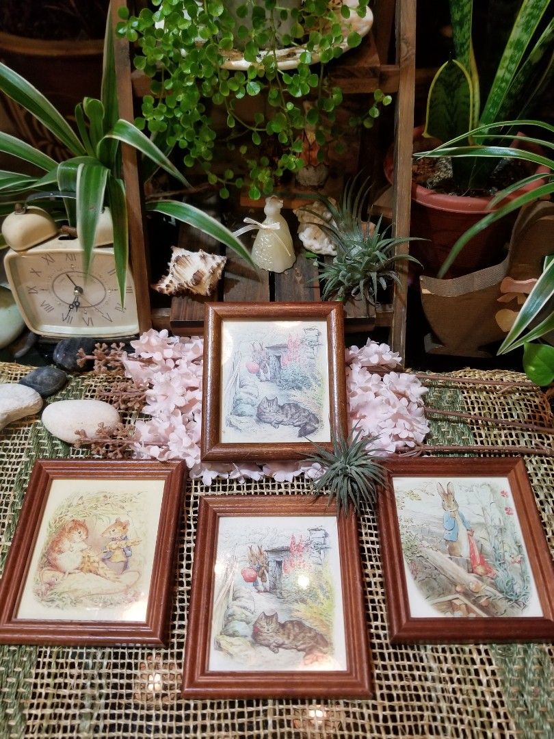 Vintage Peter Rabbit Mini wooden Frame x 4, Furniture & Home Living ...